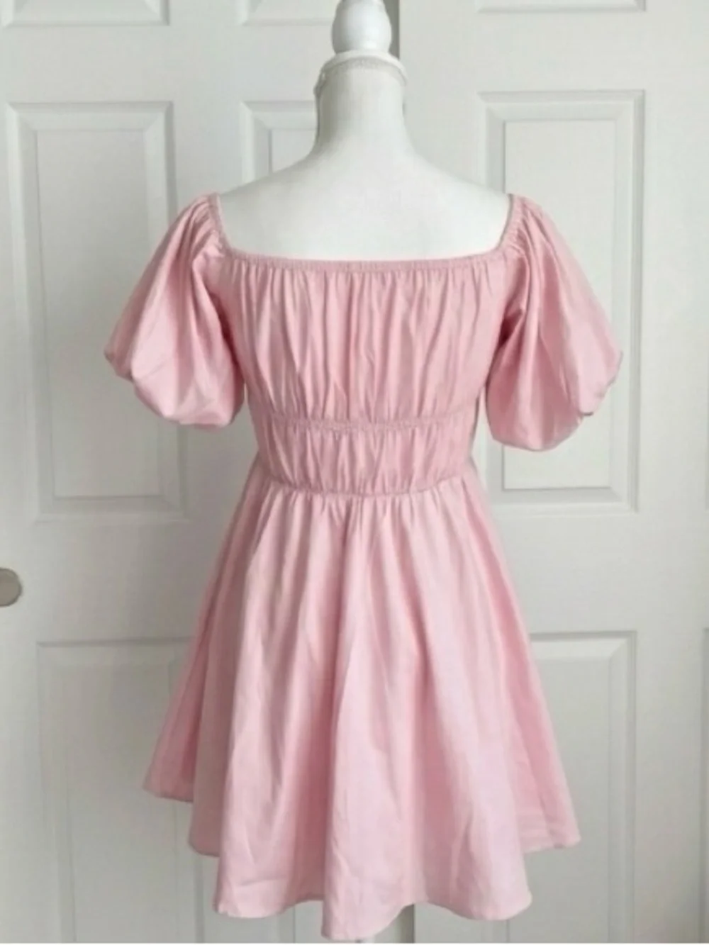 J.ING | Dresses | Jing Pink Puff Sleeve Fitandflare Dress | Poshmark